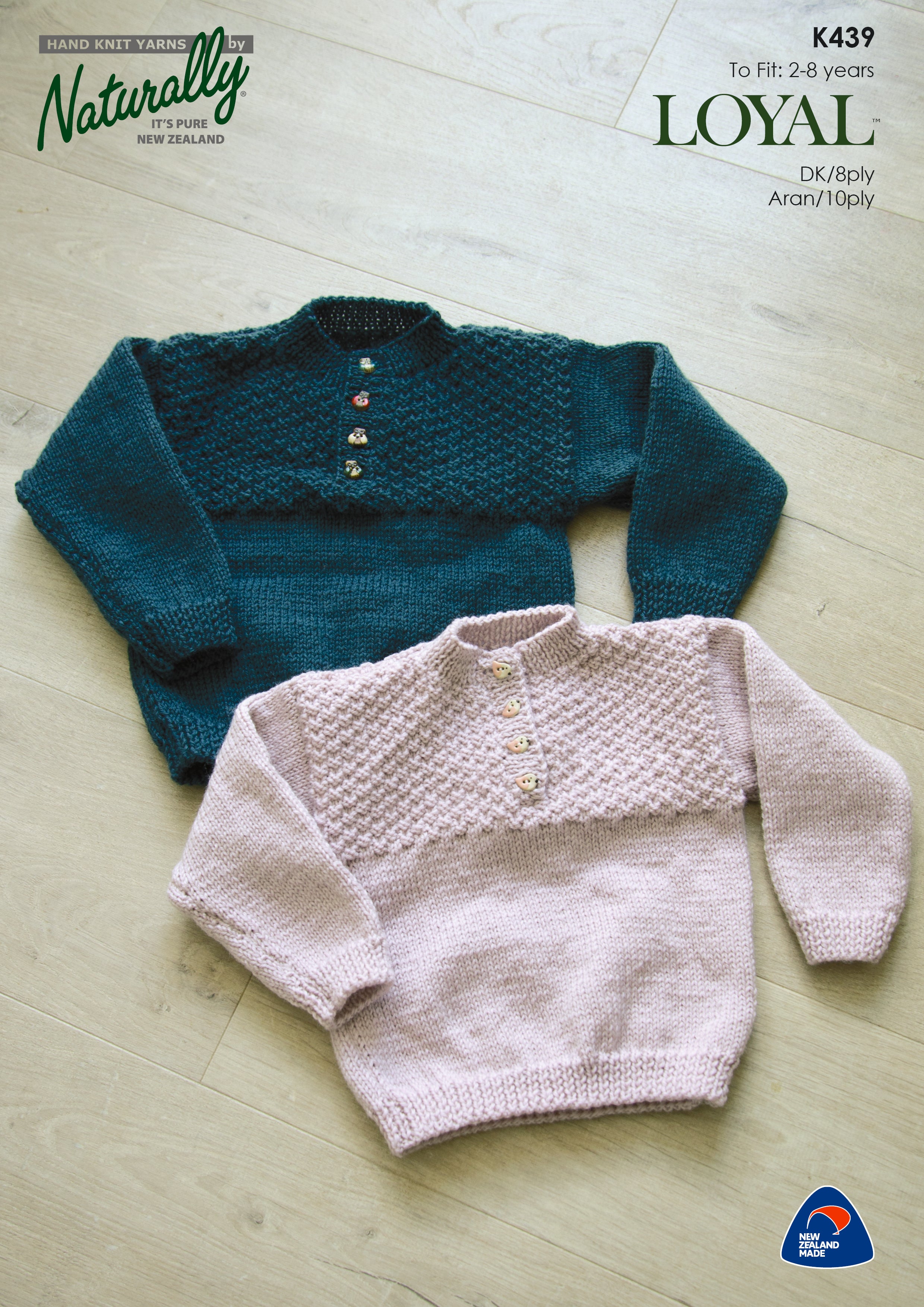 Naturally K439 Sweater in 8 Ply or 10 Ply – ROLLY WOOL
